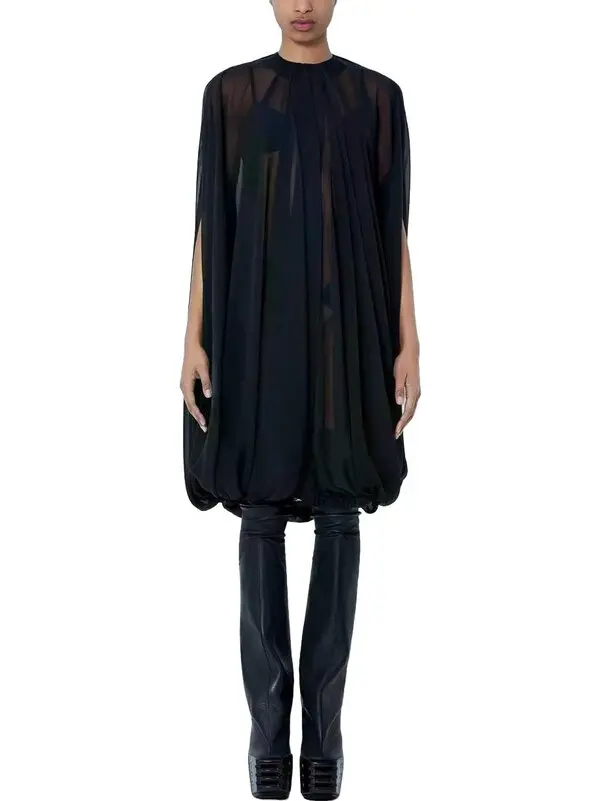 Rick Owens Semi-sheer Mini Dress - Black