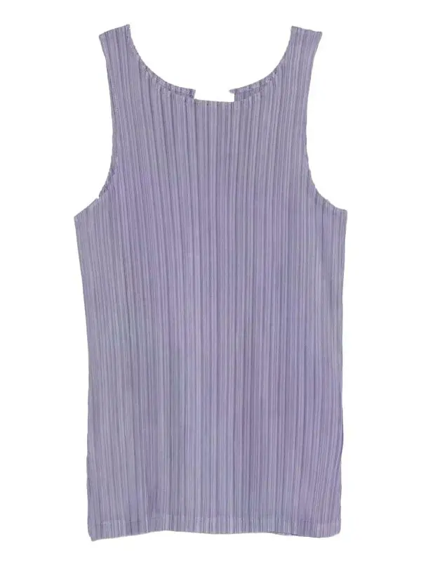 GONGDID DESIGN Heat-pleated Sleeveless Blouse - Purple