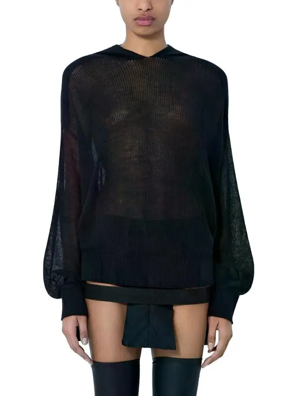 Rick Owens Hooded Sweater - Black