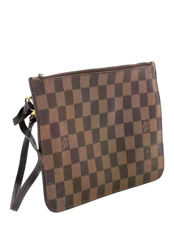 LOUIS VUITTON Neverfull Pochette Damier Large Pouch - Brown