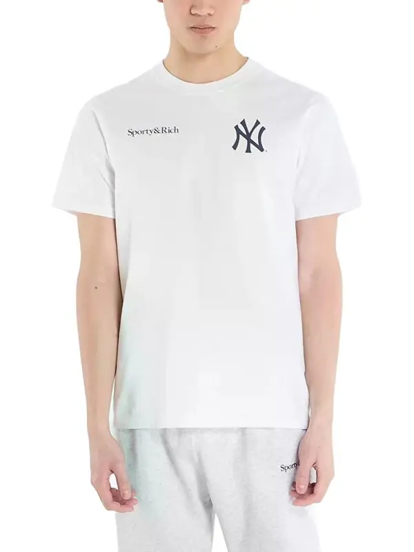 SPORTY & RICH Yankees Curve T-shirt - White