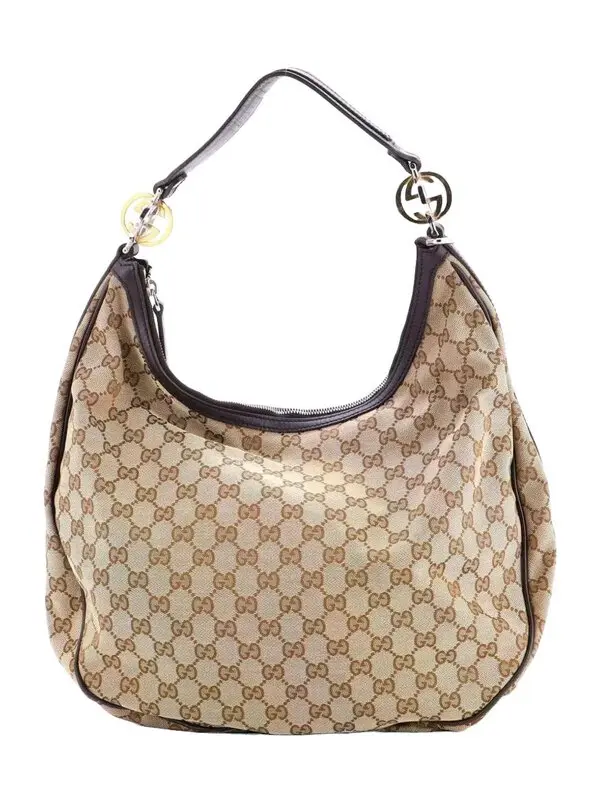 Gucci Twins Gg Canvas Large Hobo Bag - Brown
