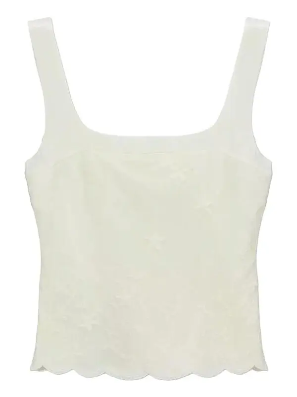 Posse Cove Peplum Top - White
