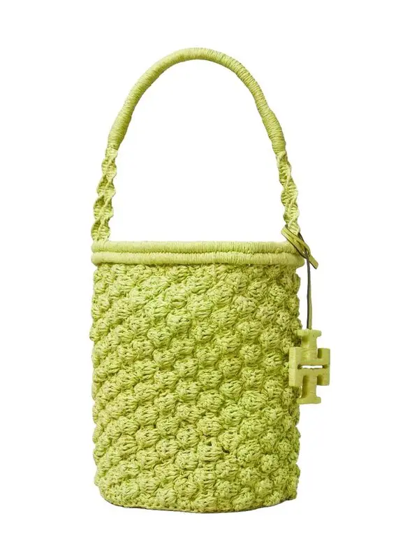 Tory Burch Ella Hand-crocheted Popcorn Bucket Bag - Green