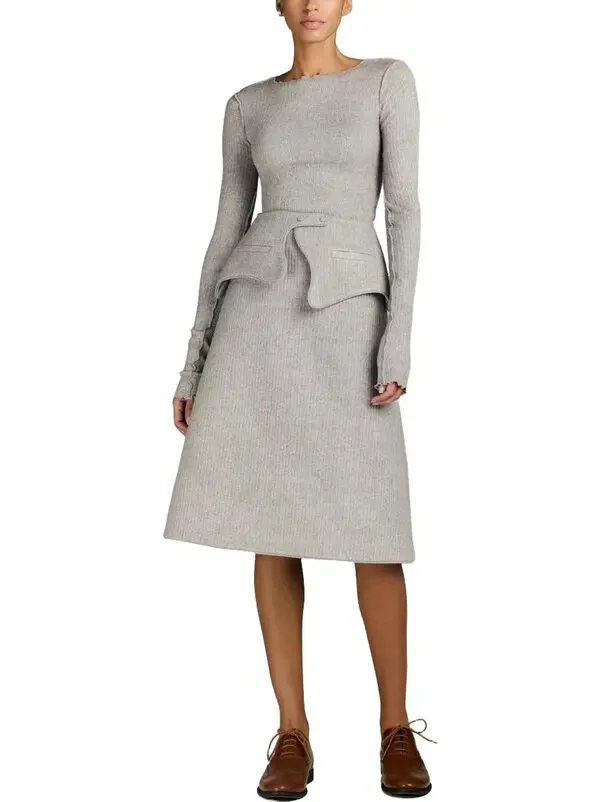 MARK-OFF Peplum Wide Belt - Brown