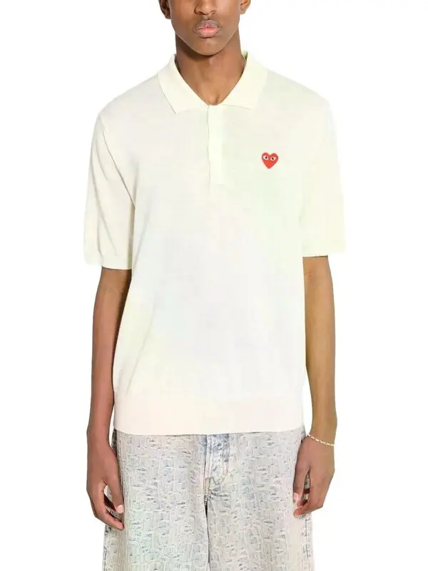 Comme Des Garçons Play Heart-patch T-shirt - Neutrals