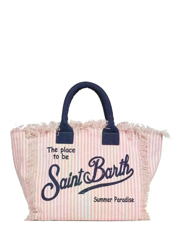 MC2 SAINT BARTH Striped Tote Bag - Pink
