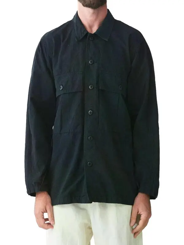 SAGE DE CRET Flap-pocket Button-up Shirt - Blue