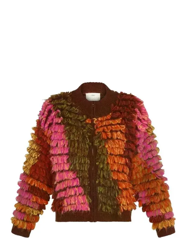 Carolina K Marjorie Shaggy Knit Jacket - Pink