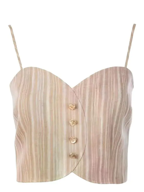 HEVRON Grace Striped Top - Neutrals