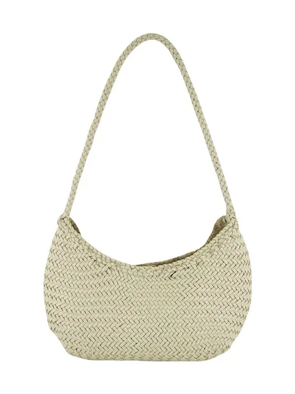 Dragon Diffusion Nova Luna Pearl Woven Leather Bag - Cream