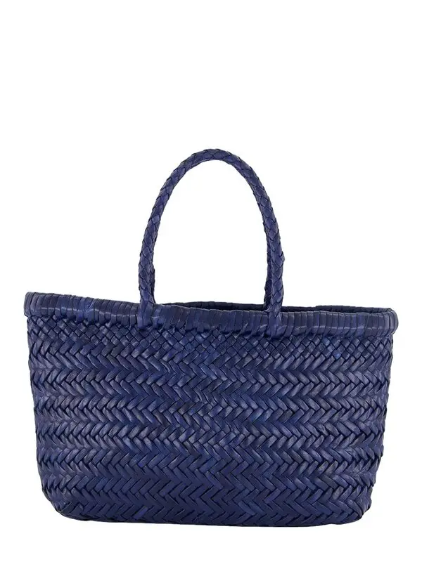 Dragon Diffusion Mini Flat Gora Woven Bag - Blue