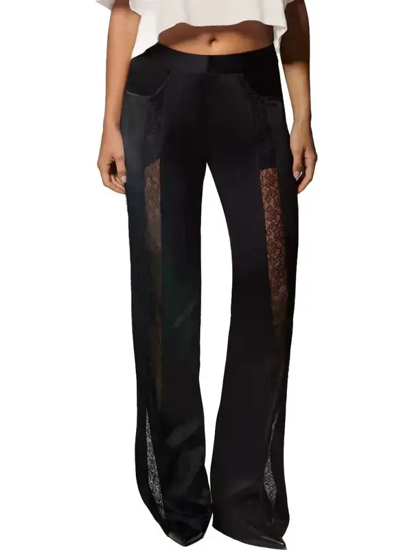Kiki De Montparnasse Lace-panel Trousers - Black