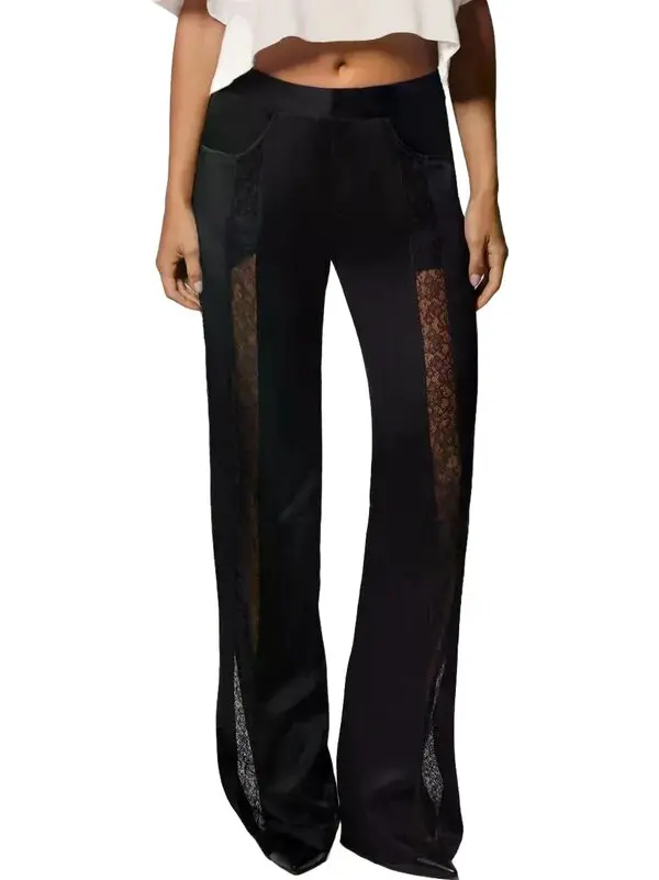 Kiki De Montparnasse Lace-panel Trousers - Black
