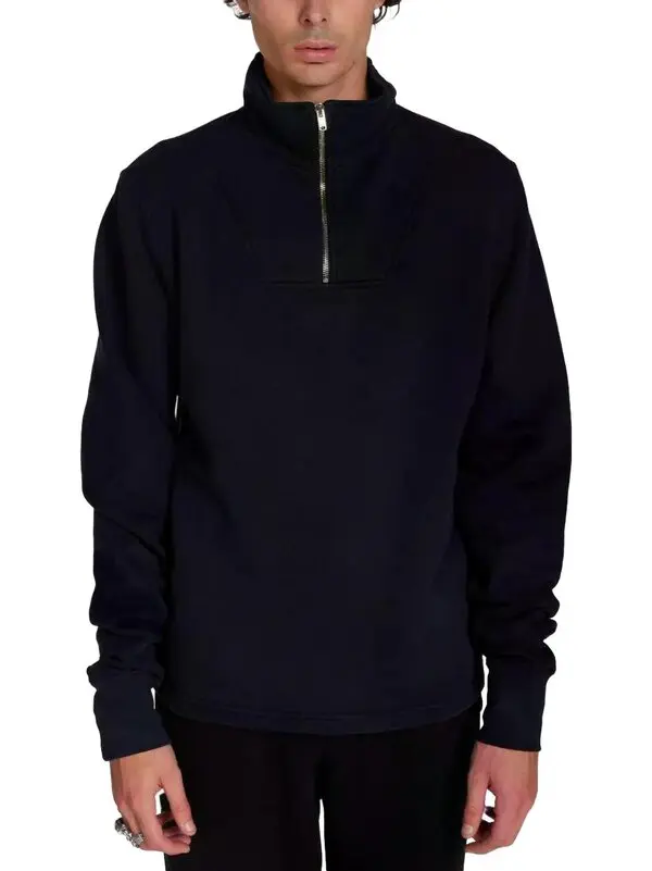 LES TIEN Panelled Zip-up Sweater - Blue
