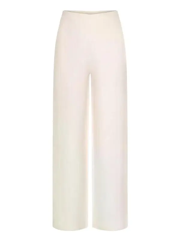 Posse Noelle High-waisted Wide-leg Trousers - Neutrals