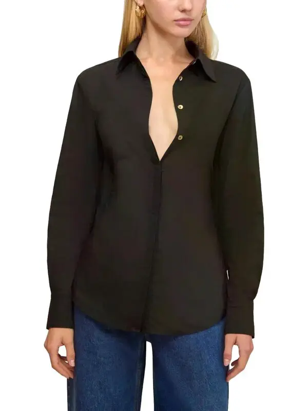 Cult Gaia Emelyn Open-back Shirt - Black