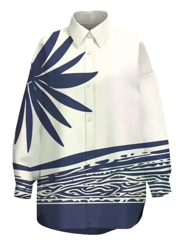 DIARRABLU Graphic-print Button-down Shirt - White