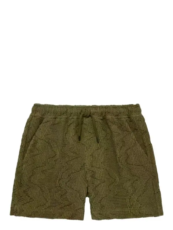 OAS Company Jacquard-knit Drawstring Shorts - Green
