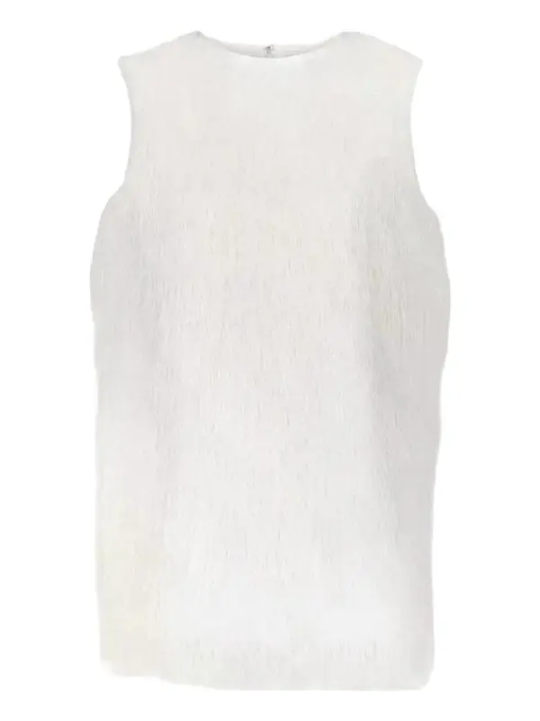 Loulou De Saison Yasmin Fringed Sleeveless Top - White