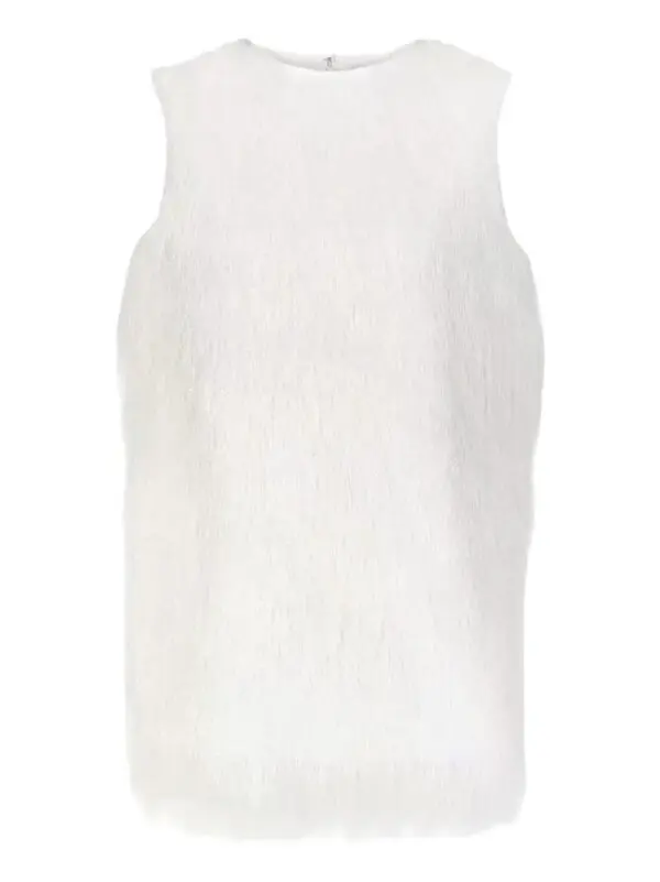 Loulou De Saison Yasmin Fringed Sleeveless Top - White