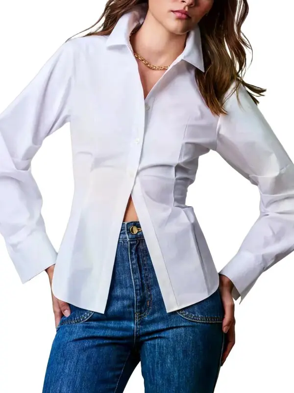 HEVRON Drexel Cotton Shirt - White