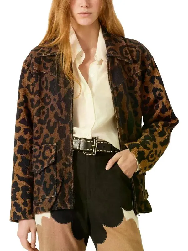 Alix Of Bohemia Merise Leopard-print Jacket - Brown