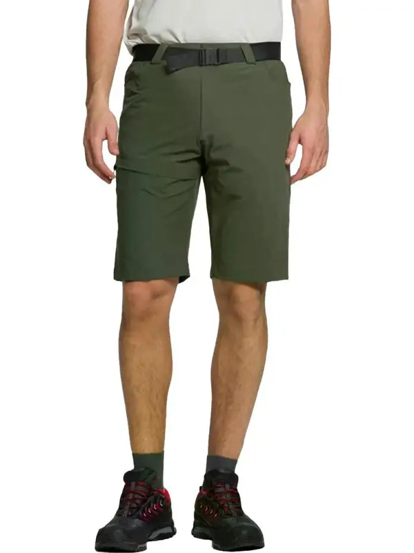 TRANGOWORLD Wassenaar Belted Shorts With Zip-pockets - Green
