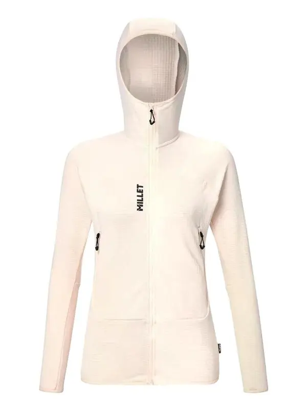 PASCAL MILLET Fusion Grid Waffle-knit Zip-up Hoodie - Neutrals