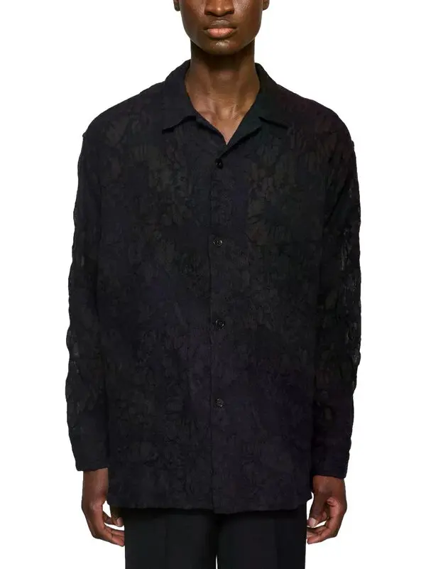 CMMN SWDN Ario Button-down Wool Shirt - Blue