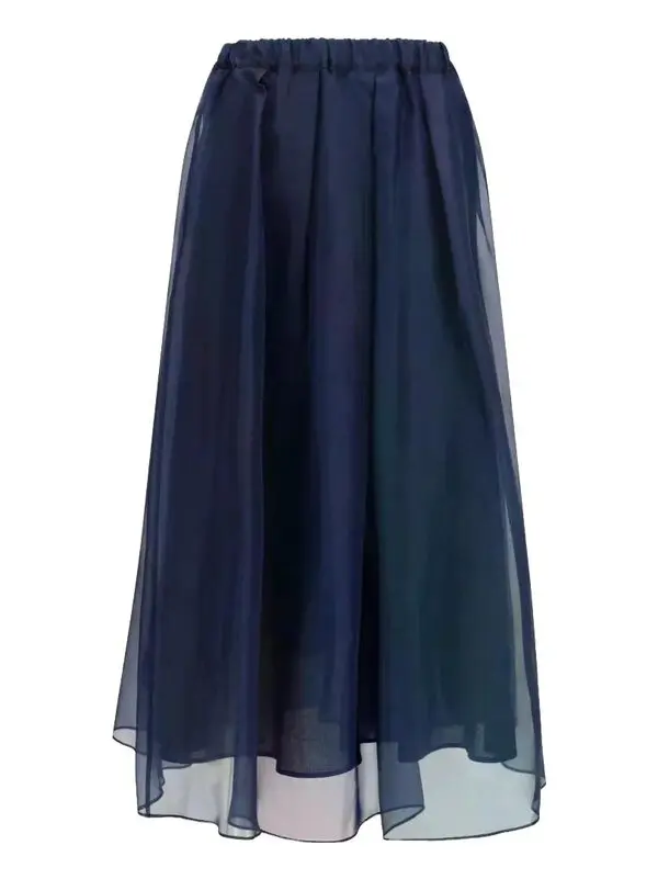 Max Mara Visino Pleated Skirt - Blue