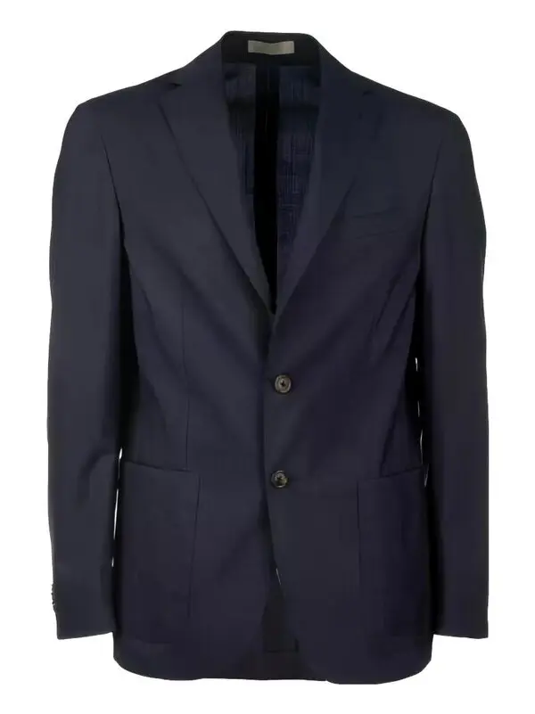Corneliani Notch-lapel Single-breasted Blazer - Blue