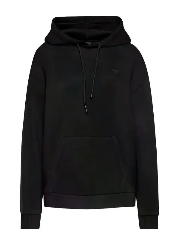 Guess Logo-patch Hoodie - Black
