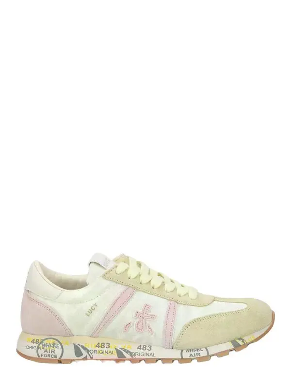 Premiata Lucyd 8141 Suede-panel Sneakers - Neutrals