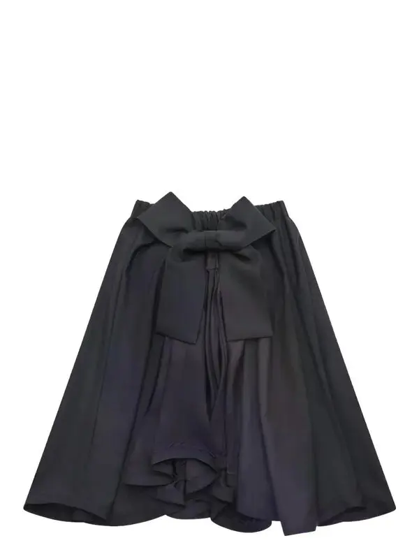 Noir Kei Ninomiya Bow-detail Gathered Skirt - Black