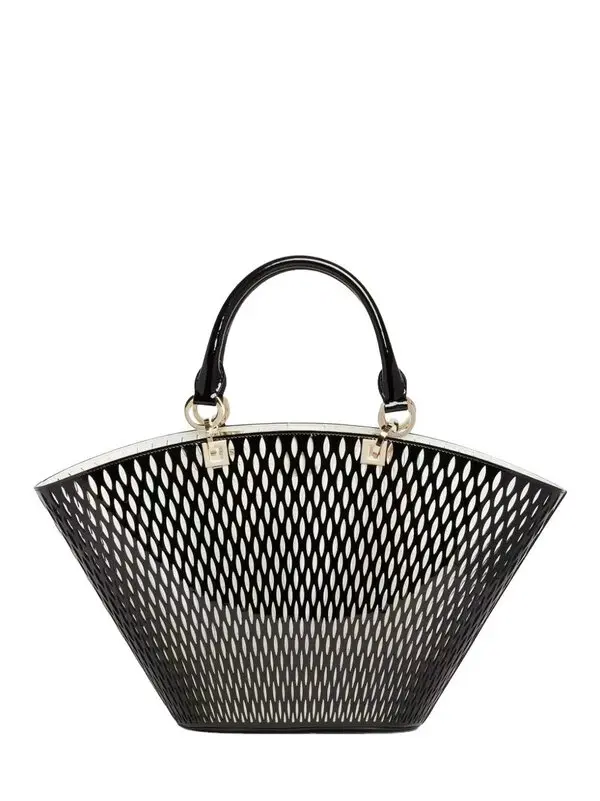 TOM FORD Laser-cut Patent-leather Tote Bag - Black