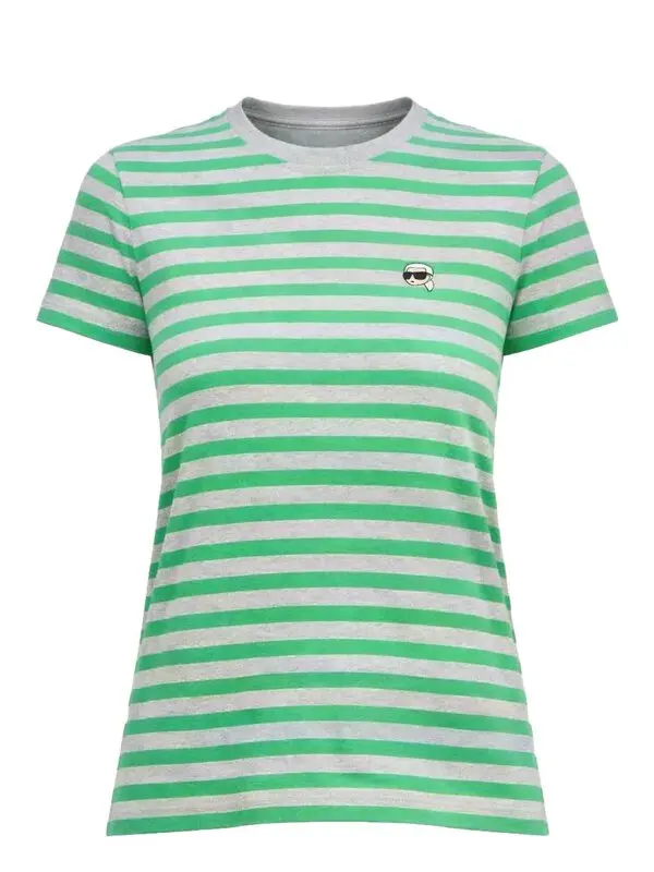 Karl Lagerfeld Ikon Striped T-shirt - Green