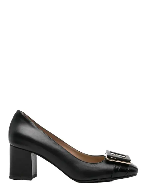 SERGIO MORETTI FIRENZE Buckle-detail Crocodile-effect Pumps - Black