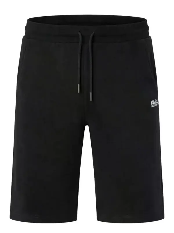 Karl Lagerfeld Logo-print Drawstring Shorts - Black