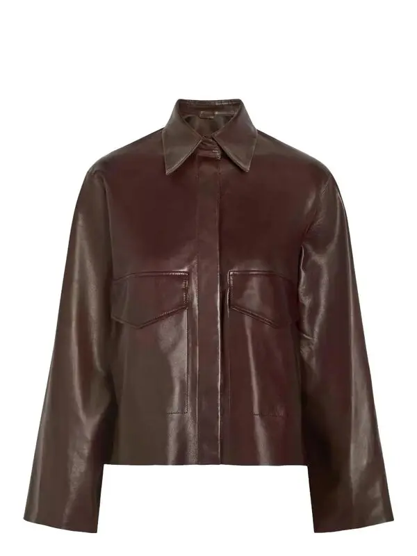 Nour Hammour Darcy Leather Jacket - Red