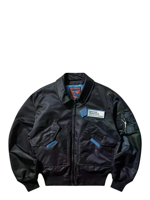GR10K X Alpha Industries Cwu-45 Logo-patch Bomber Jacket - Blue