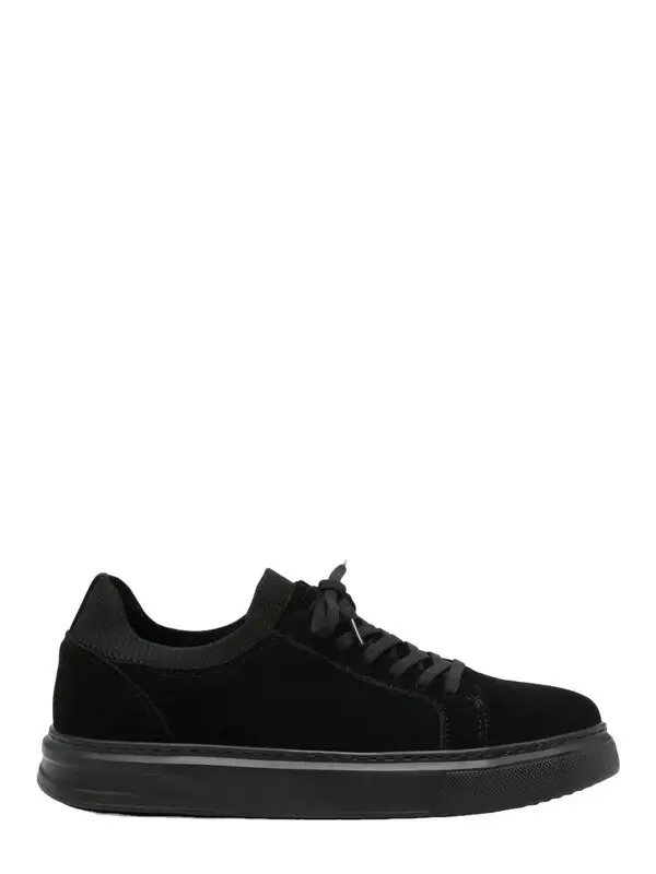 SERGIO MORETTI FIRENZE Suede Lace-up Sneakers - Black