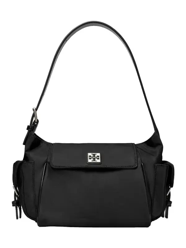Tory Burch Logo-plaque Shoulder Bag - Black