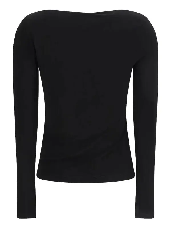 Max Mara Ruched Long-sleeve Top - Black