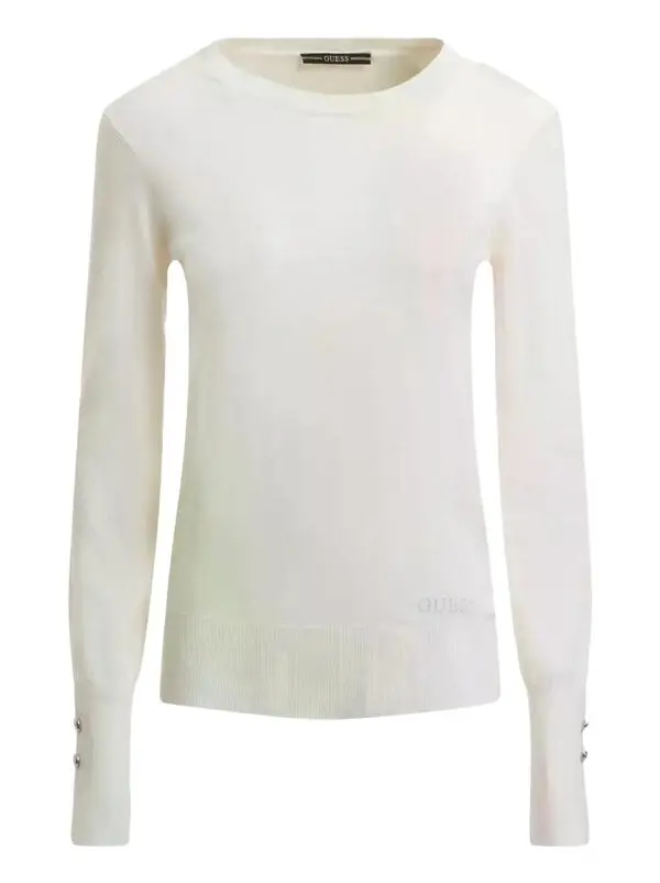 Guess Button-detailed Top - Neutrals