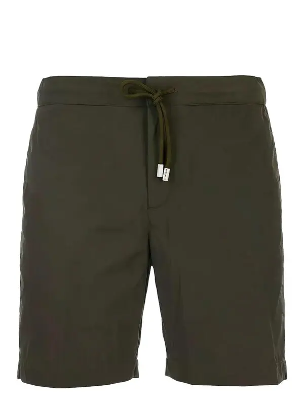 Fedeli Drawstring Shorts With Carabiner Detail - Green