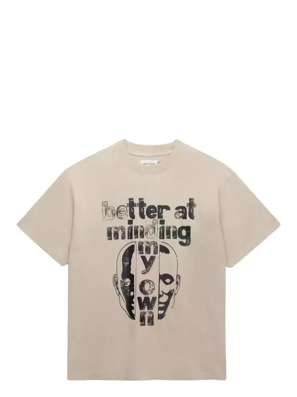 HONOR THE GIFT Better At Minding My Own T-shirt - Neutrals