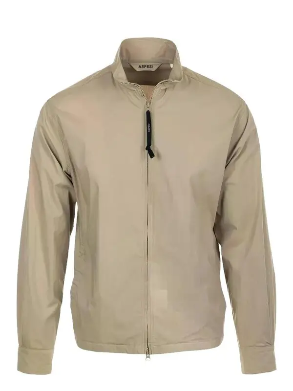 Aspesi High-neck Zip-up Jacket - Neutrals