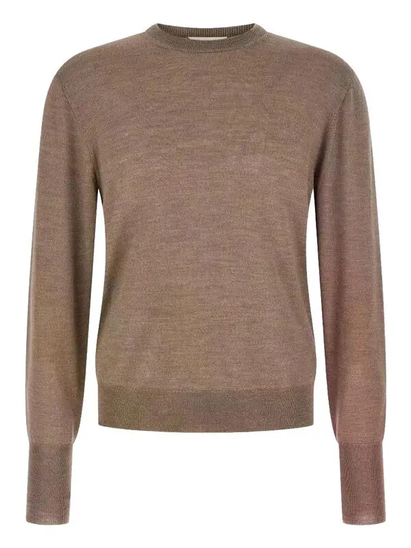 MA'RY'YA Crew-neck Fine Knit Sweater - Grey
