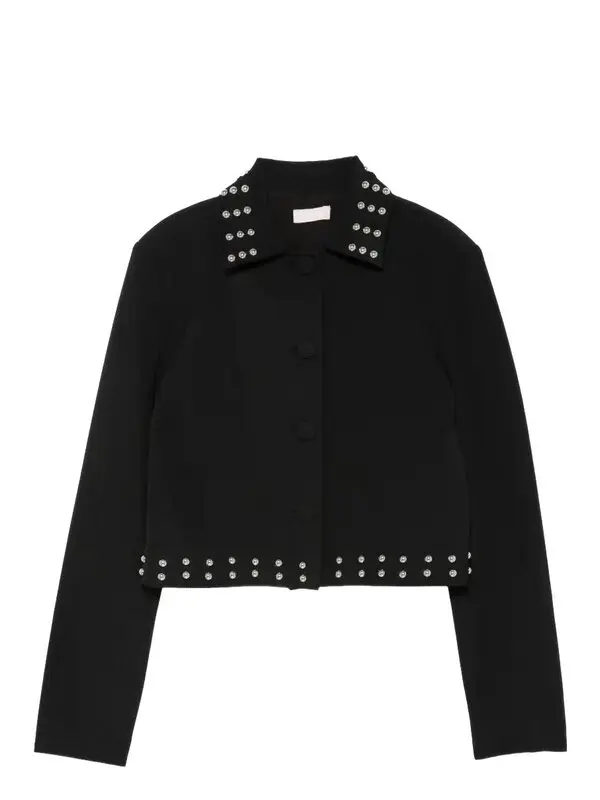 Liu Jo Embellished Cropped Jacket - Black